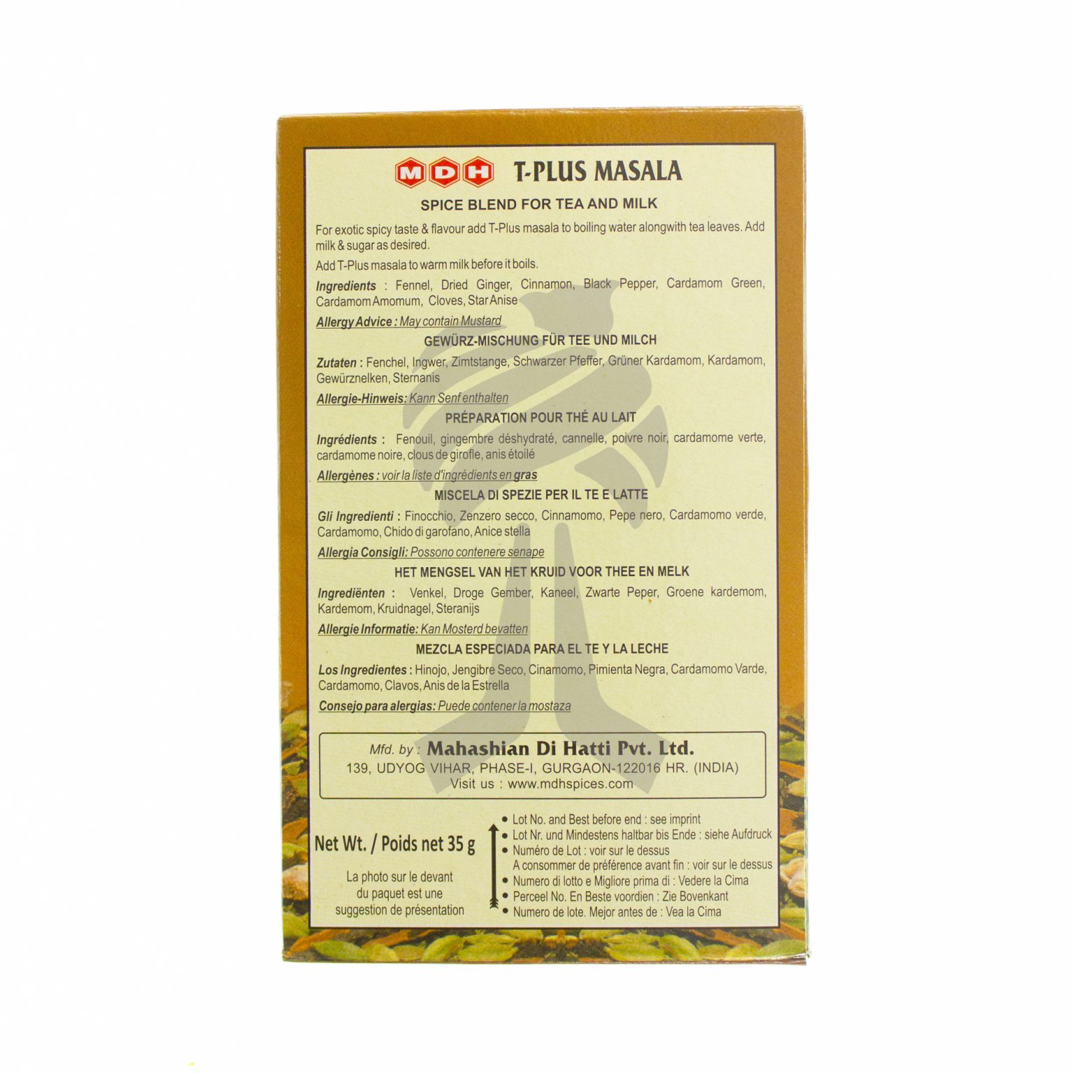 MDH T-Plus Masala 35g • Hallans