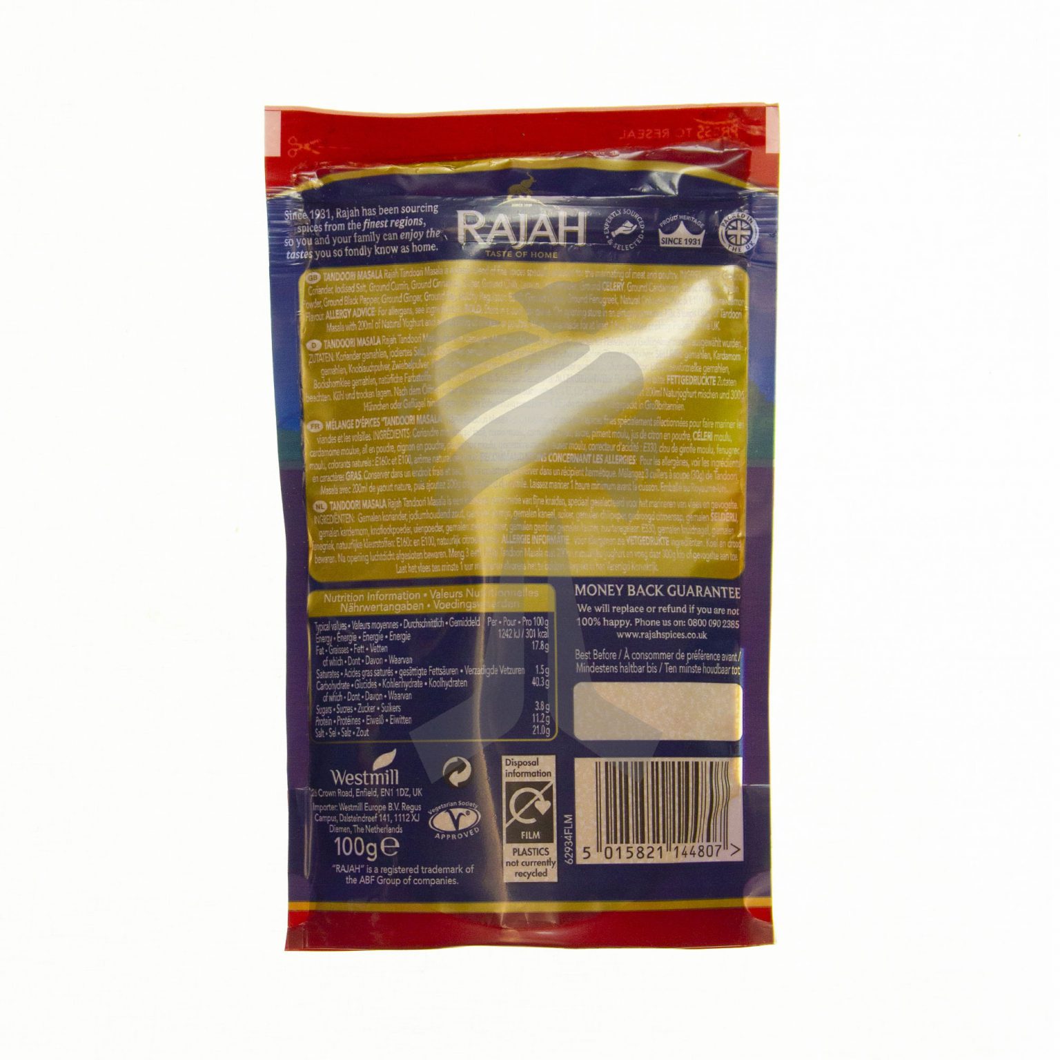 Rajah Tandoori Masala 100g • Hallans