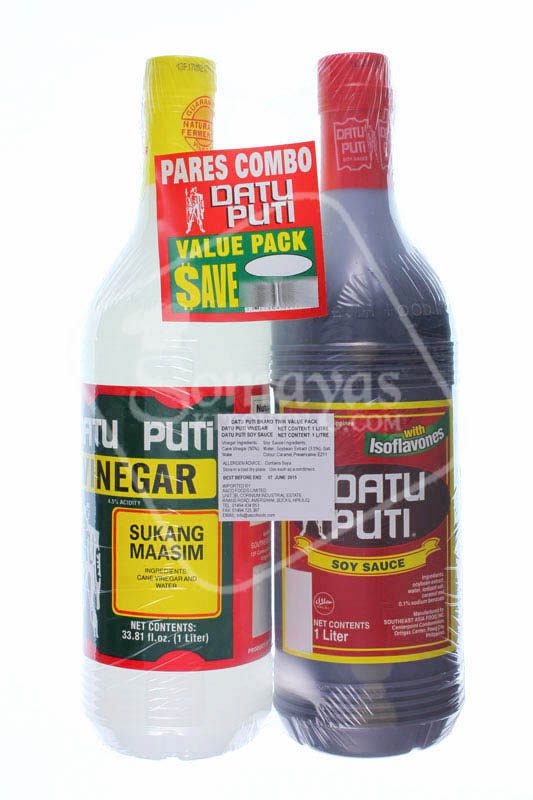 Datu Puti Vinegar And Soy Sauce Twin Pack • Hallans