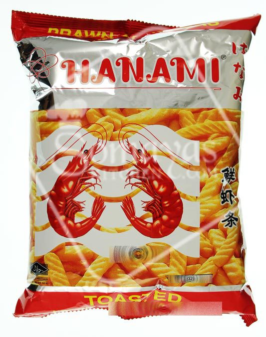 Hanami Prawn Crackers Toasted 100g • Hallans