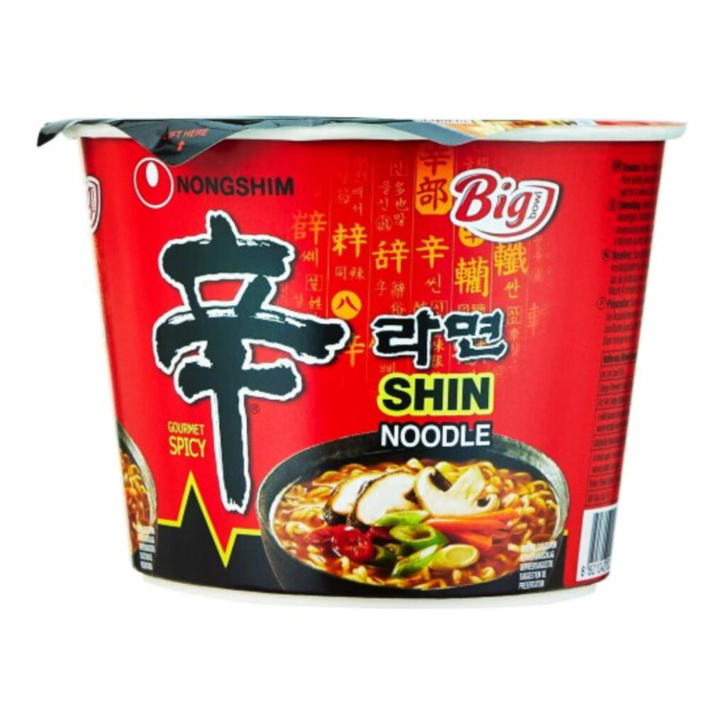 NongShim Big Shin Cup Noodle Soup Hot & Spicy 114g • Hallans