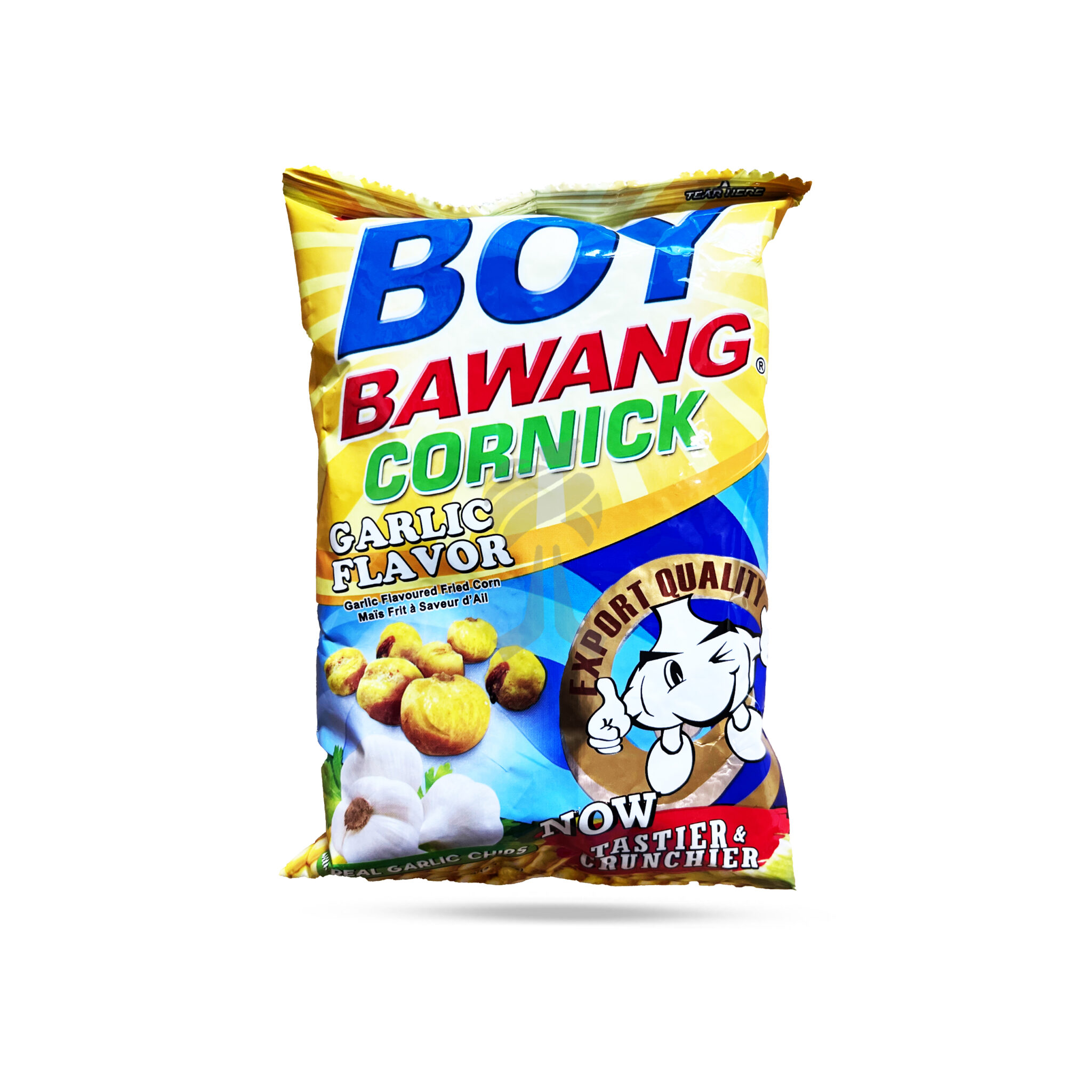 Boy Bawang Cornick Garlic Flavour Corn Snack 100g • Hallans