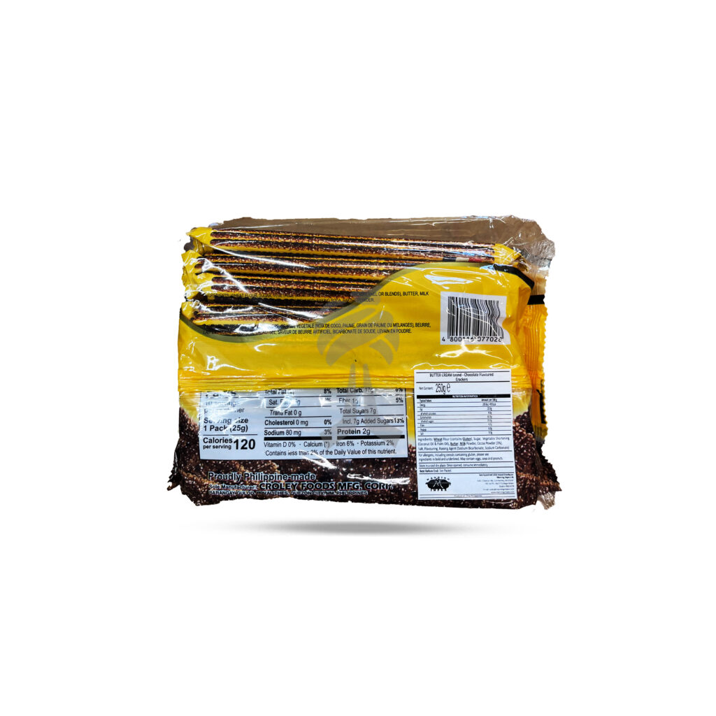 Croley Foods Butter Cream Chocolate Crackers 10X25g • Hallans