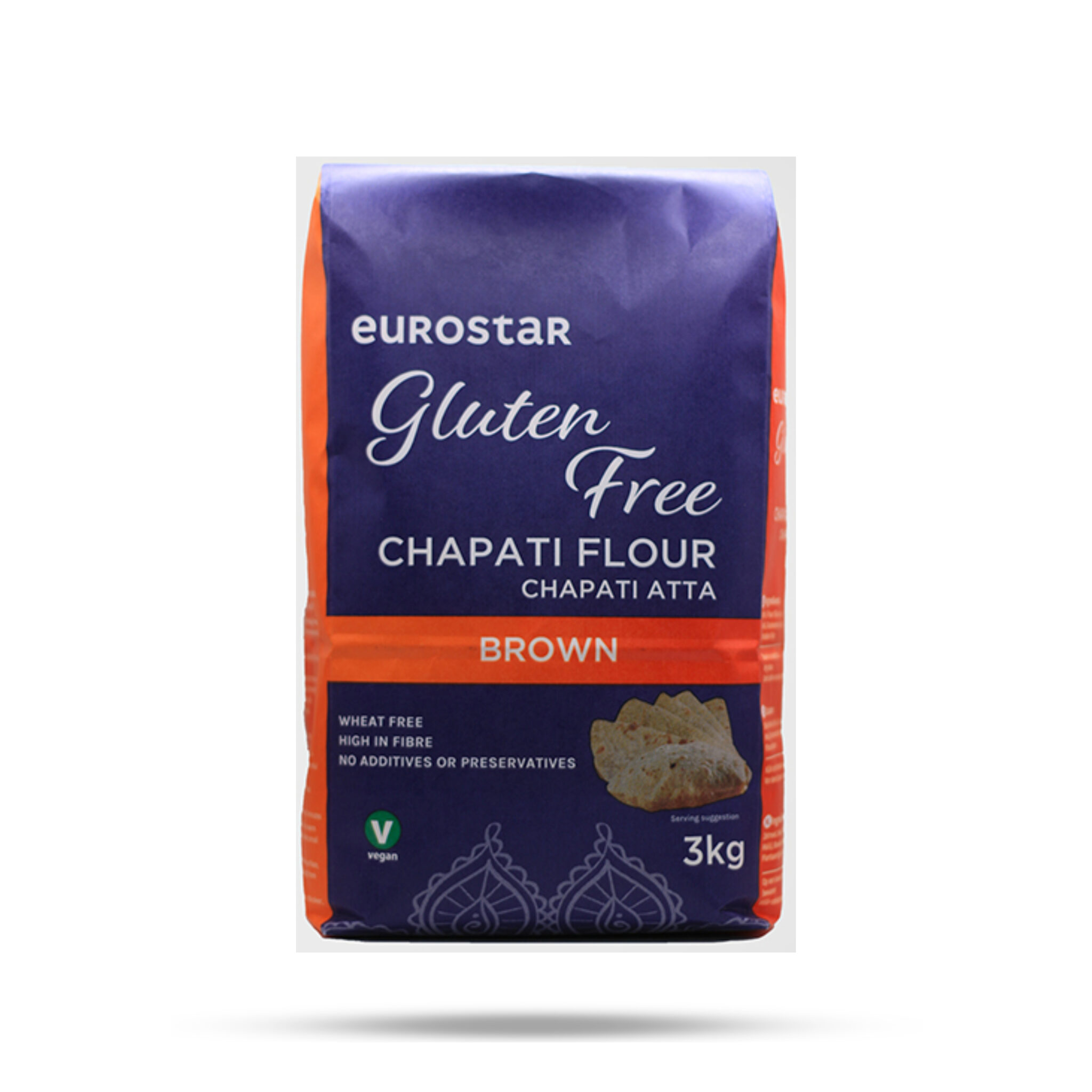Eurostar Gluten Free Chapati Flour Brown 3kg • Hallans