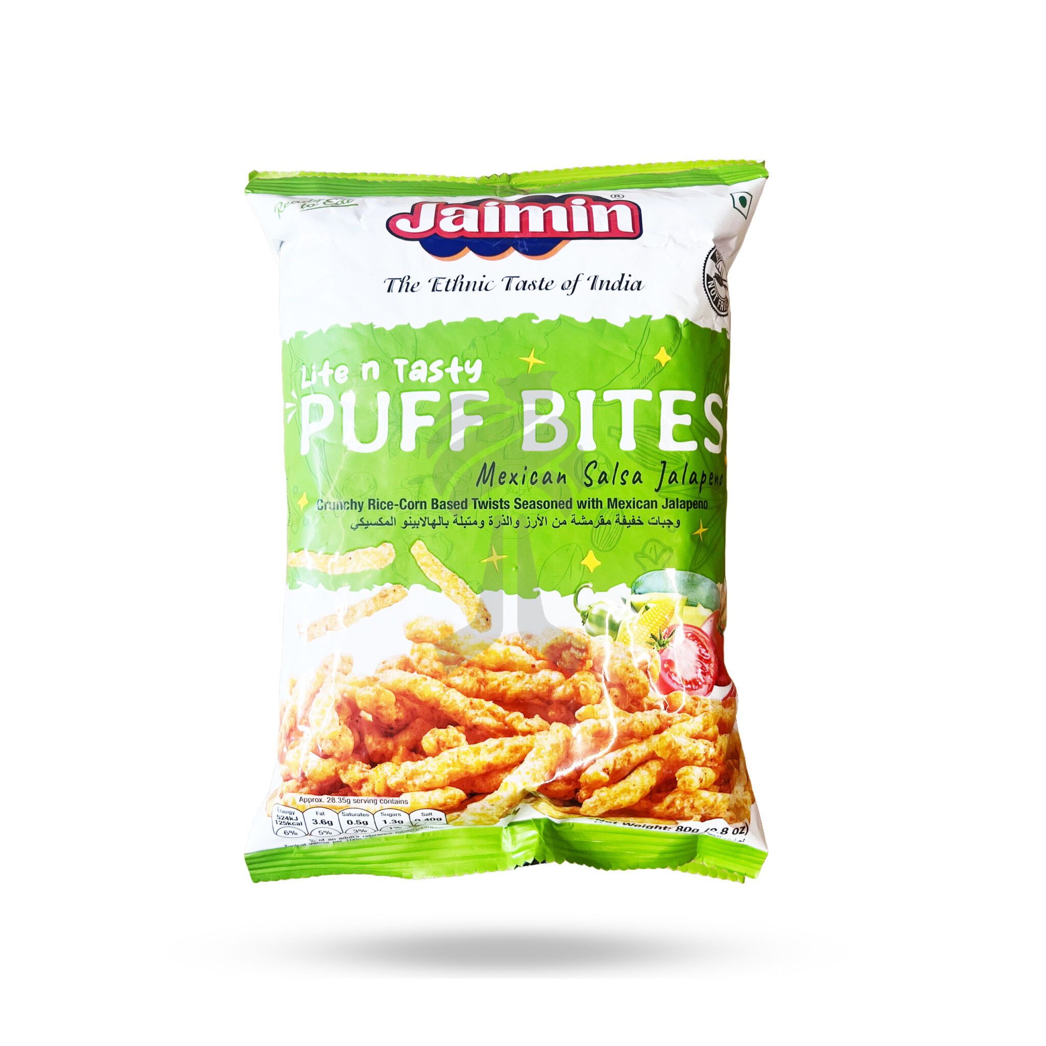 Jaimin Puff Bites Mexican Salsa Jalapeno 80g • Hallans