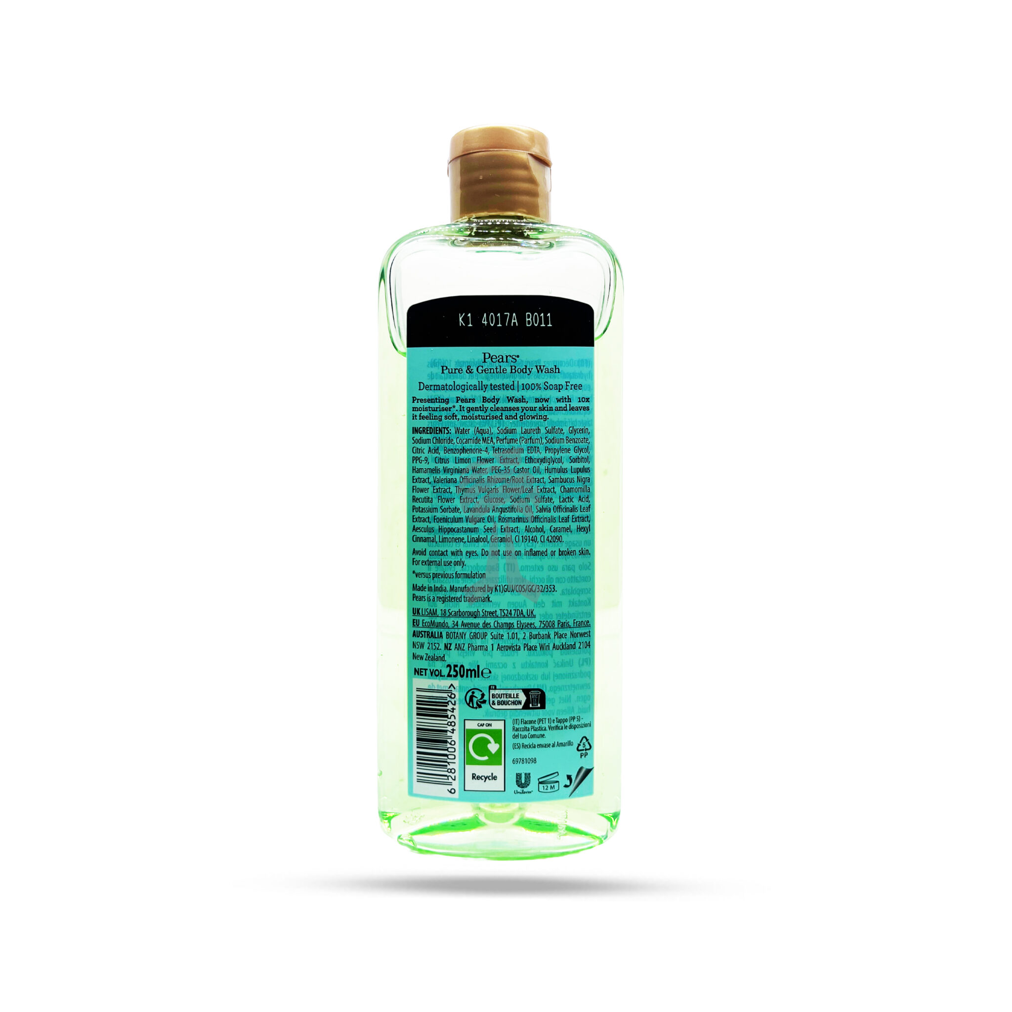 Pears Body Wash with Lemon Flower Extracts 250ml • Hallans